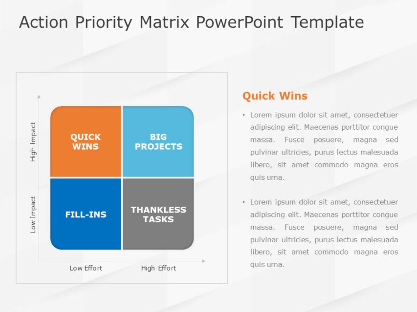 Quick Wins PowerPoint Template | SlideUpLift