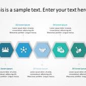 Animated 5 Steps Hexagon 1 PowerPoint Template