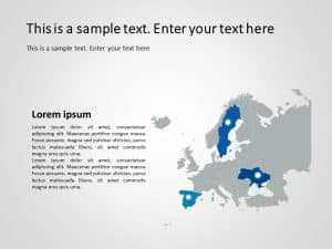 Europe Map PowerPoint Template 1 | Map PowerPoint Templates | SlideUpLift