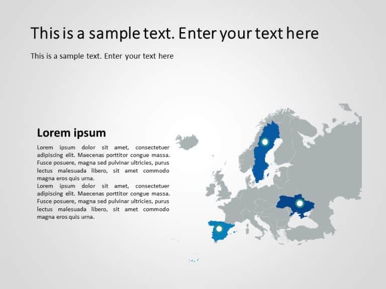 Europe Map PowerPoint Template 1 | Map PowerPoint Templates | SlideUpLift