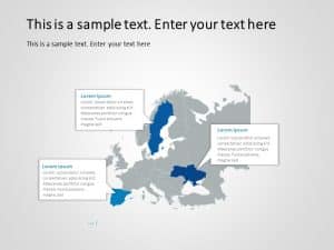 Europe Map PowerPoint Template 4 | Map PowerPoint Templates | SlideUpLift