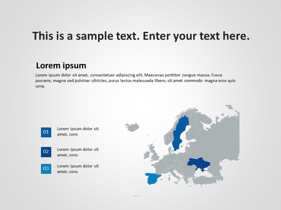 Europe Map PowerPoint Template 6 | Map PowerPoint Templates | SlideUpLift