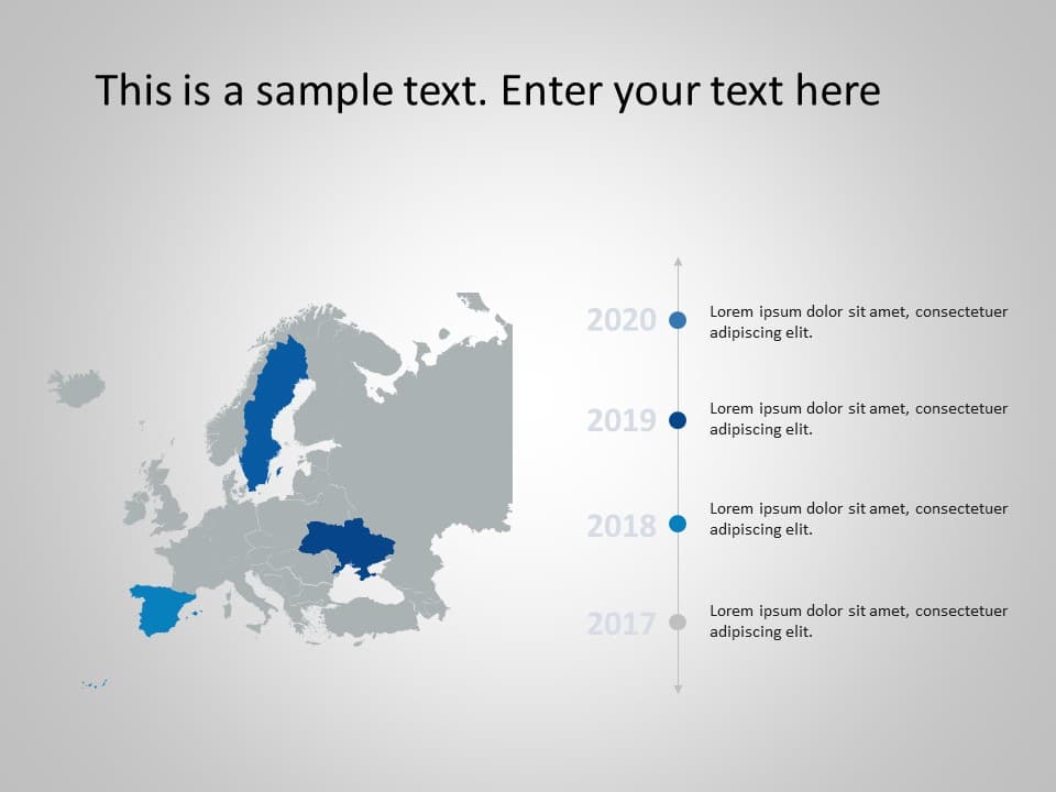 Europe Map PowerPoint Template 7 | Map PowerPoint Templates | SlideUpLift