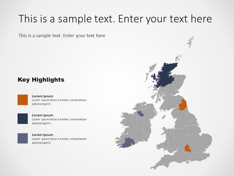 United Kingdom Map PowerPoint Template 6 | Map PowerPoint Templates ...