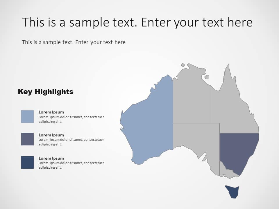 Australia Map PowerPoint Template 8 | Map PowerPoint Templates ...