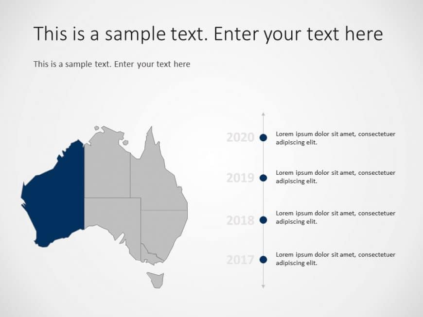 Australia Map PowerPoint Template 9 | Map PowerPoint Templates ...