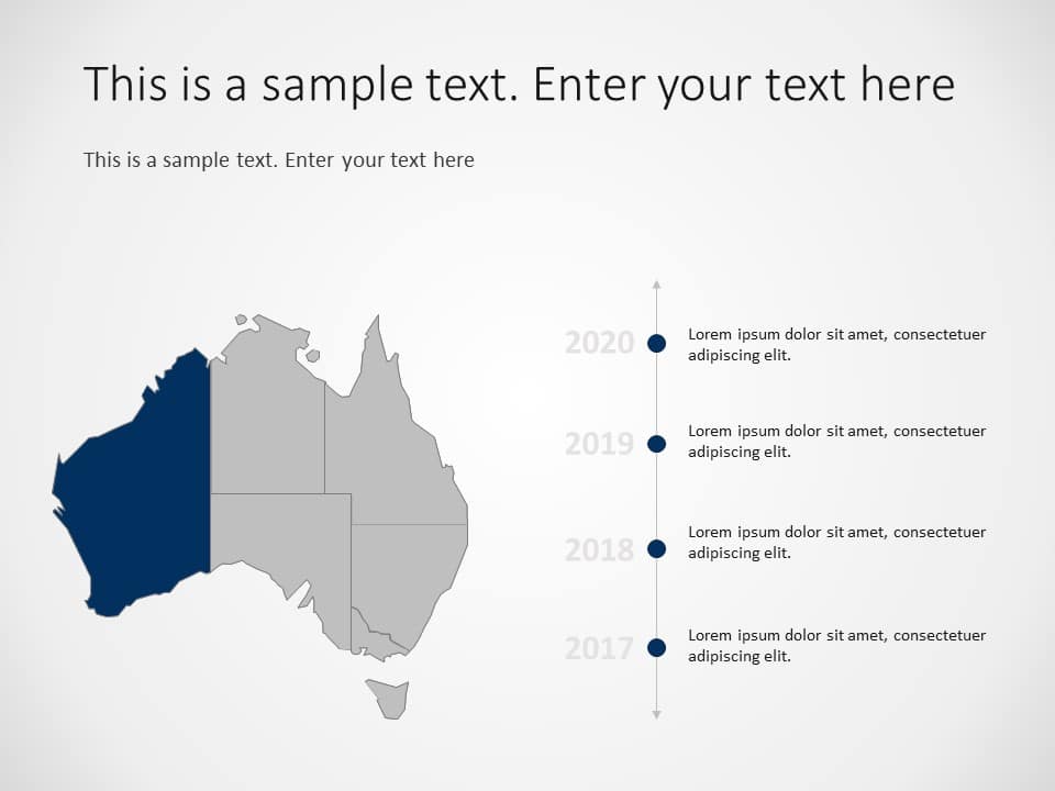 Australia Map PowerPoint Template 9 | Map PowerPoint Templates ...