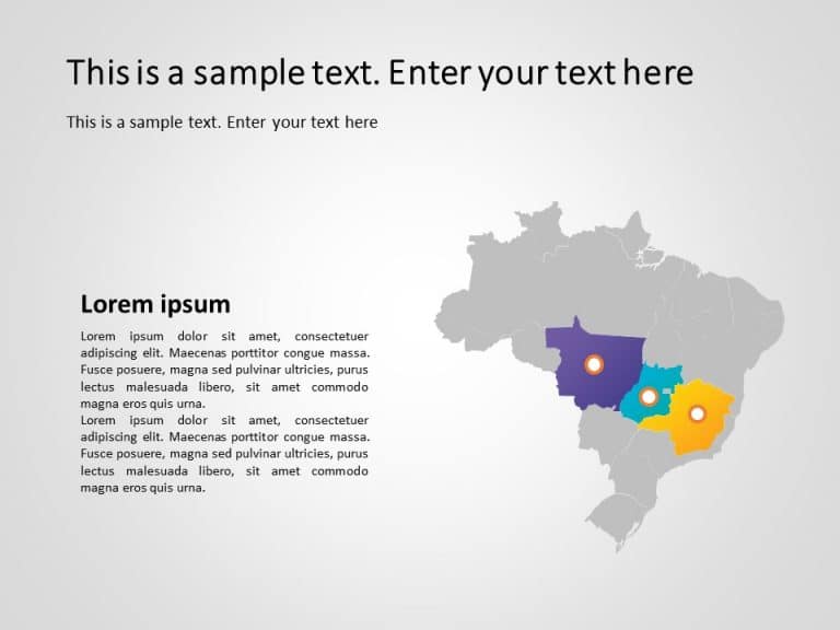 Top Brazil Map PowerPoint Templates | Brazil Map PPT Slides and Designs ...