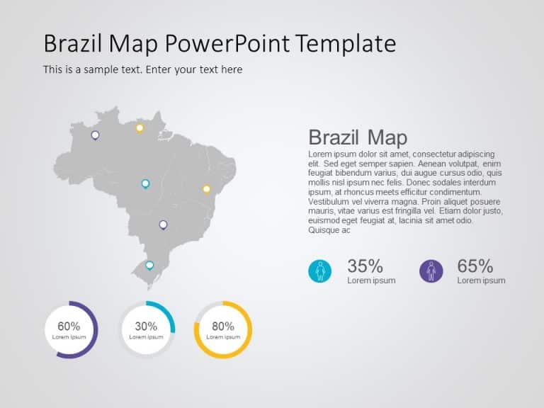 Top Brazil Map PowerPoint Templates | Brazil Map PPT Slides and Designs ...