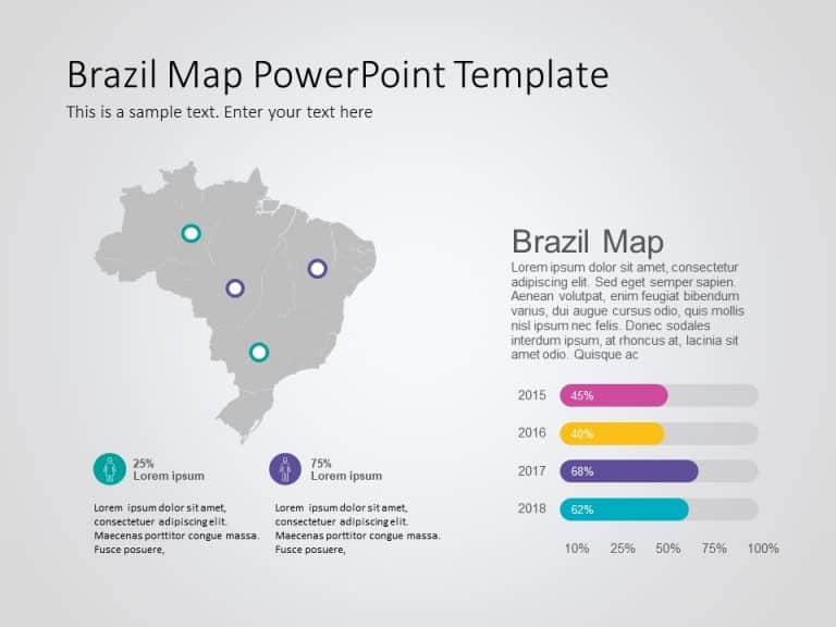 Top Brazil Map PowerPoint Templates | Brazil Map PPT Slides and Designs ...