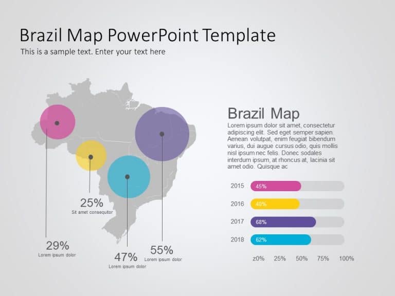 Top Brazil Map PowerPoint Templates | Brazil Map PPT Slides and Designs ...