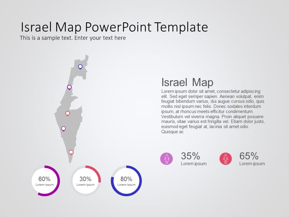 Israel Map Powerpoint Template 1 | Map PowerPoint Templates | SlideUpLift