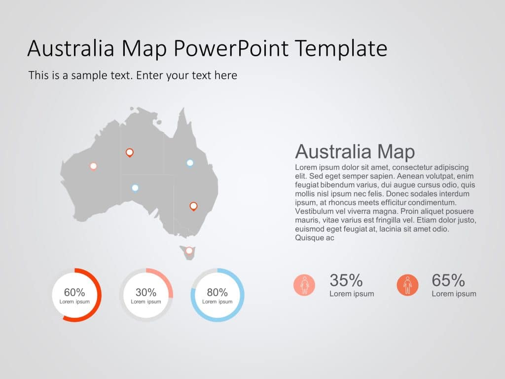 Australia Map PowerPoint Template 10 | Map PowerPoint Templates ...