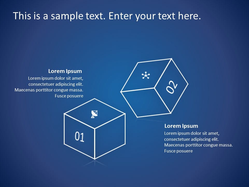2 Steps 3D PowerPoint Template