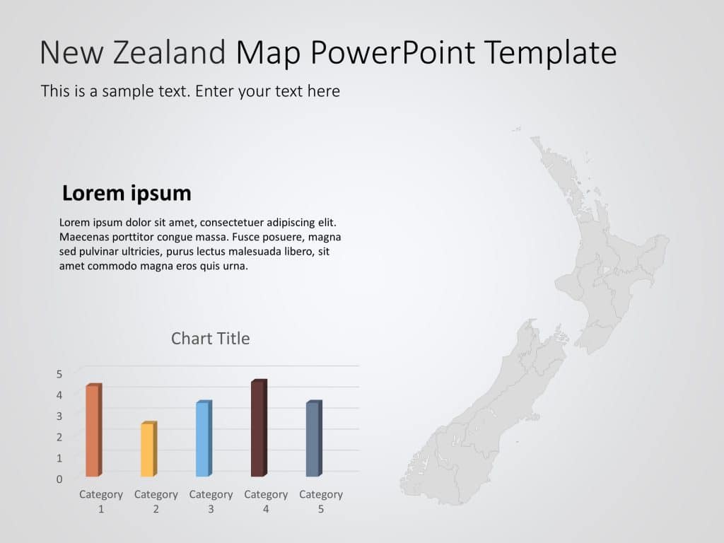 New Zealand Map PowerPoint Template 1 | Map PowerPoint Templates ...
