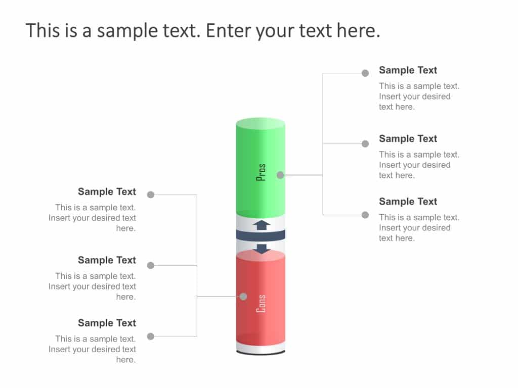 Cylinder Pros and Cons PowerPoint Template
