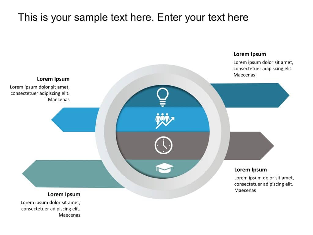 4 Steps Core Business Strategy PowerPoint Template
