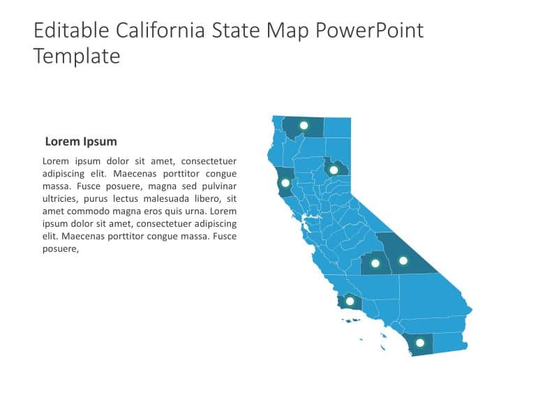 California Map PowerPoint Template | Usa Map Templates | SlideUpLift