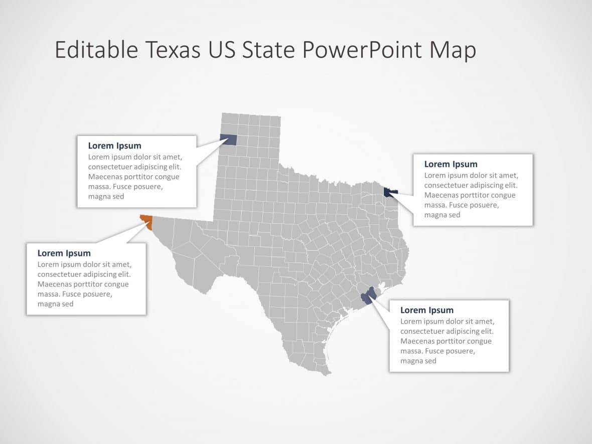 Top Texas Map PowerPoint Templates | Texas Map PPT Slides and Designs ...