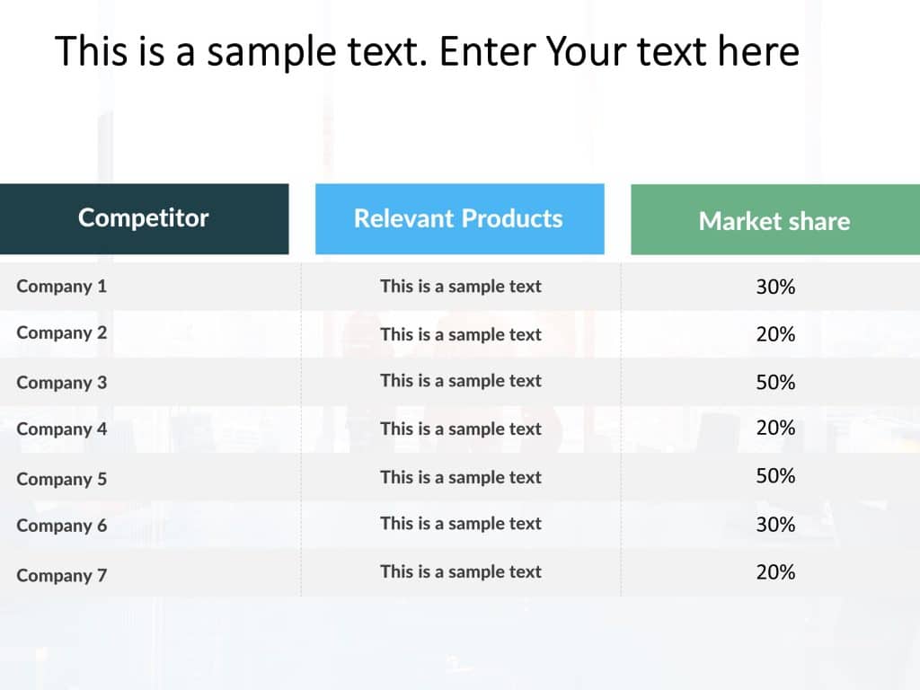 Competitor Analysis 21 PowerPoint Template Competitor Analysis 21 PowerPoint Template