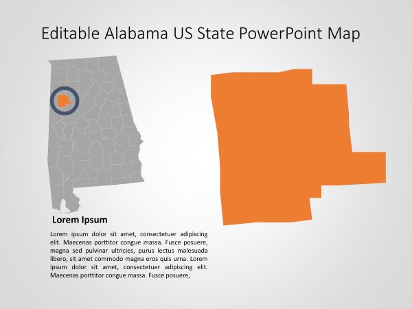 1096+ Free Editable Alabama Maps Templates for PowerPoint | SlideUpLift