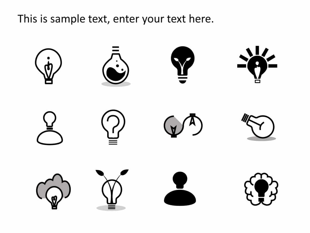 Ideas Icons 1 PowerPoint Template | SlideUpLift