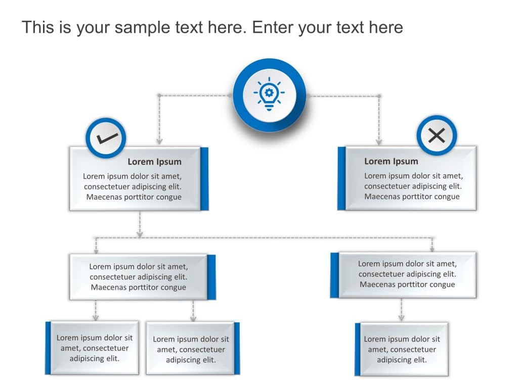 Decision Tree Flow Chart PowerPoint Template SlideUpLift