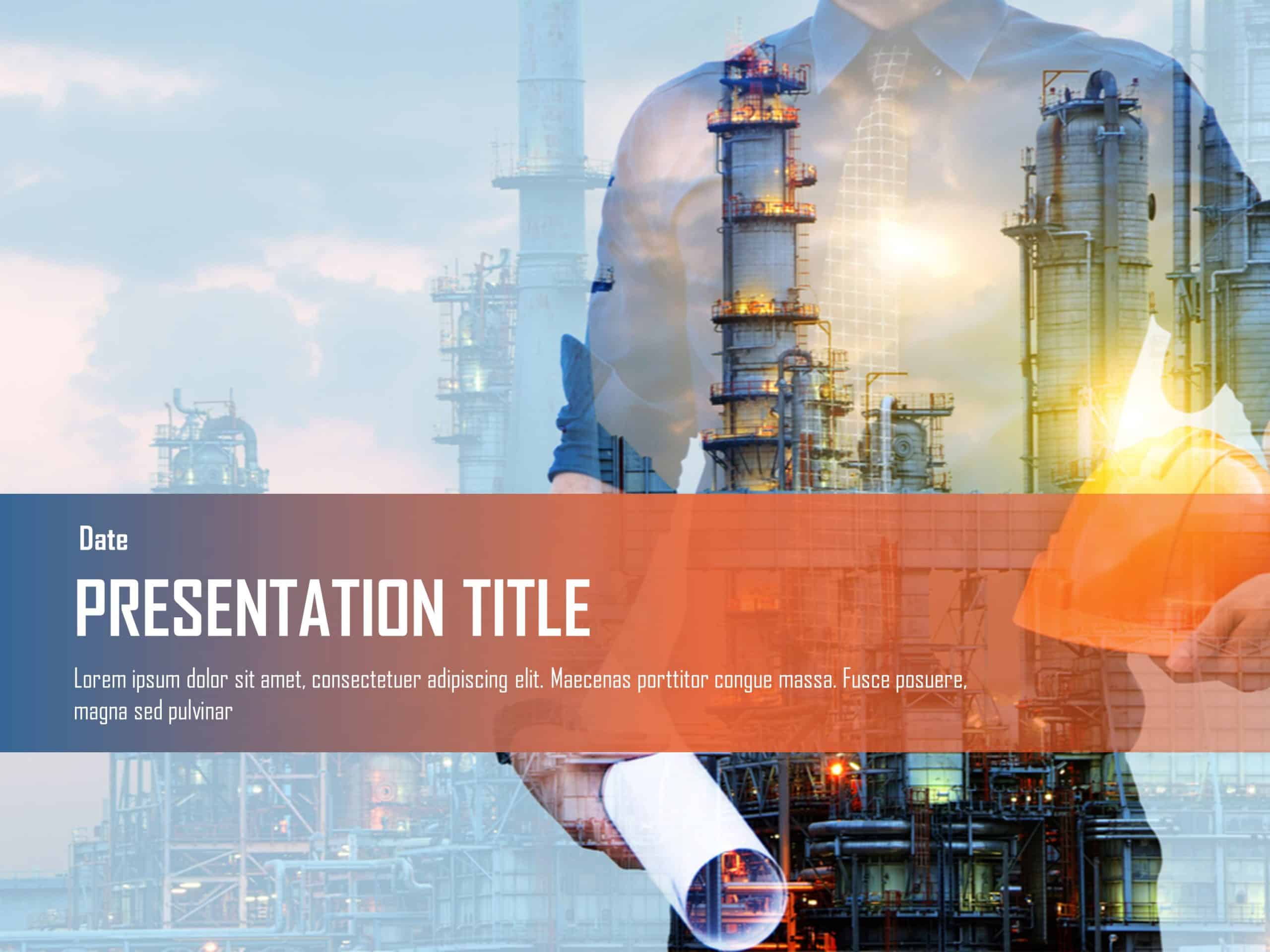 Construction Cover Slide PowerPoint Template