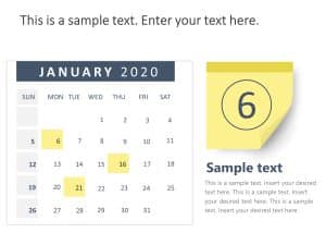 Calendar 2020 PowerPoint Template | SlideUpLift