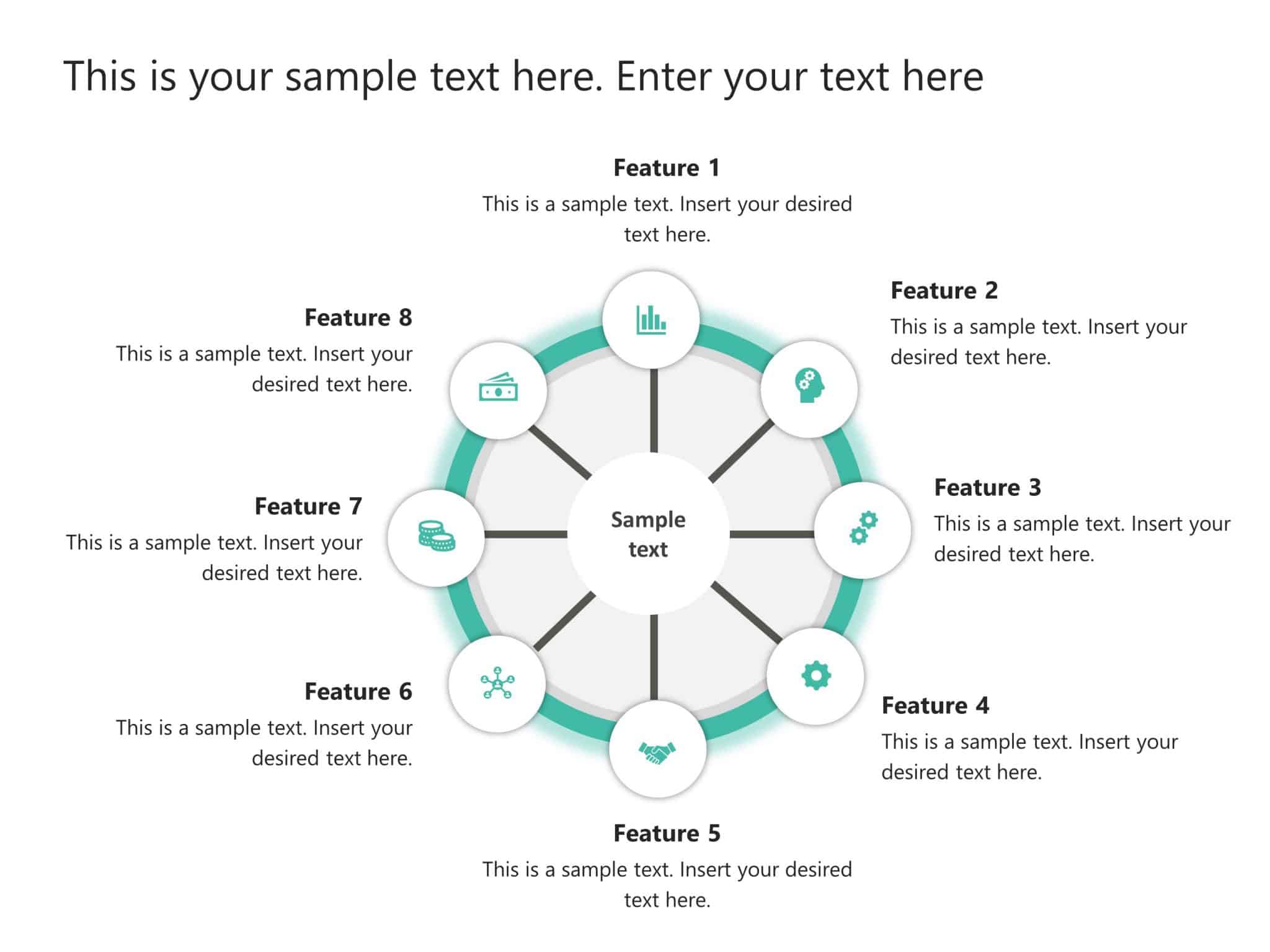 Seven Wheel Diagram | Spoke and Wheel Templates | SlideUpLift