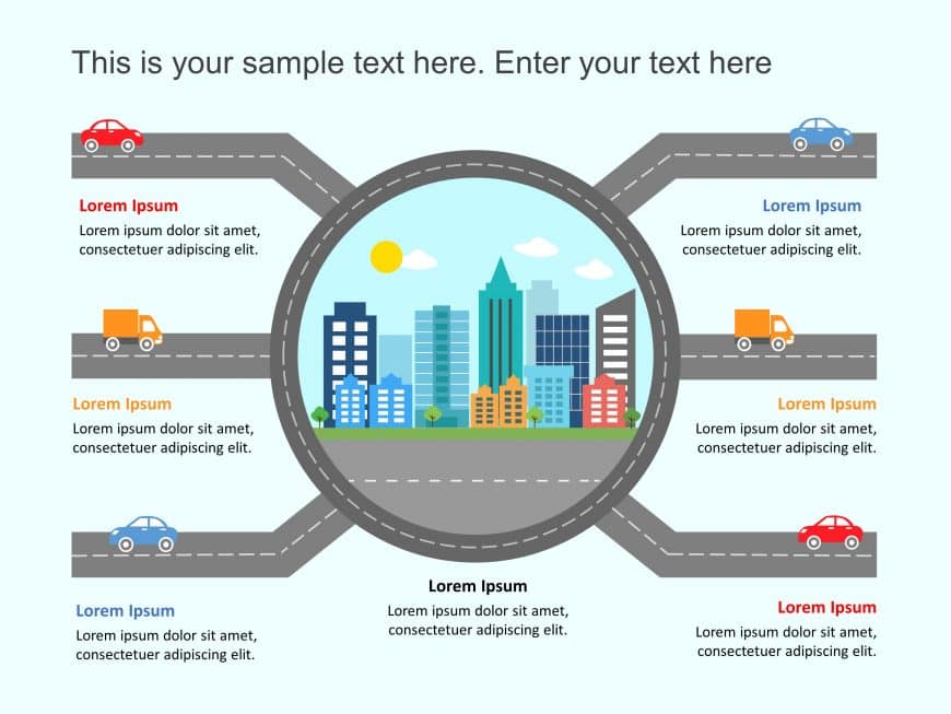 Construction Multiple Path PowerPoint Template | SlideUpLift