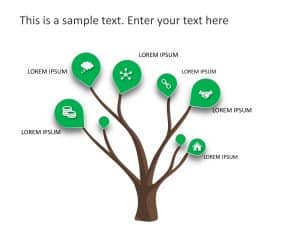 5 Steps Tree Growth 2 PowerPoint Template | SlideUpLift