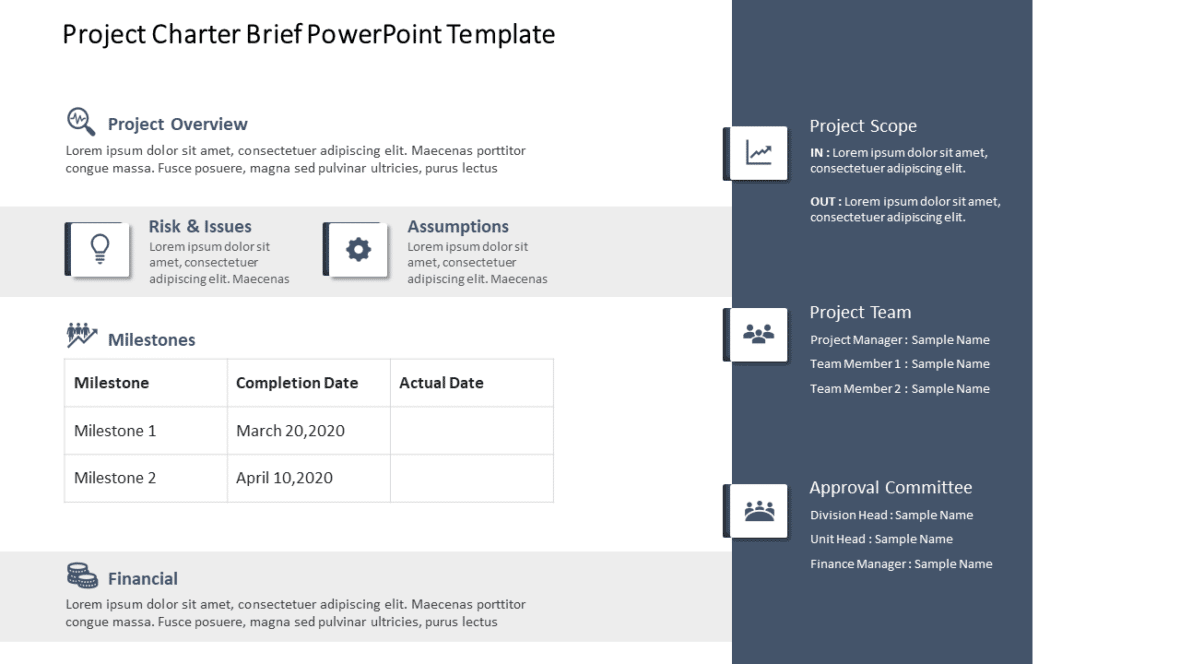 Project Charter Templates for PowerPoint and Google Slides
