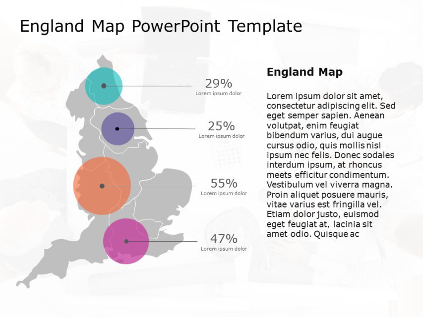 England Map PowerPoint Template 08 | SlideUpLift