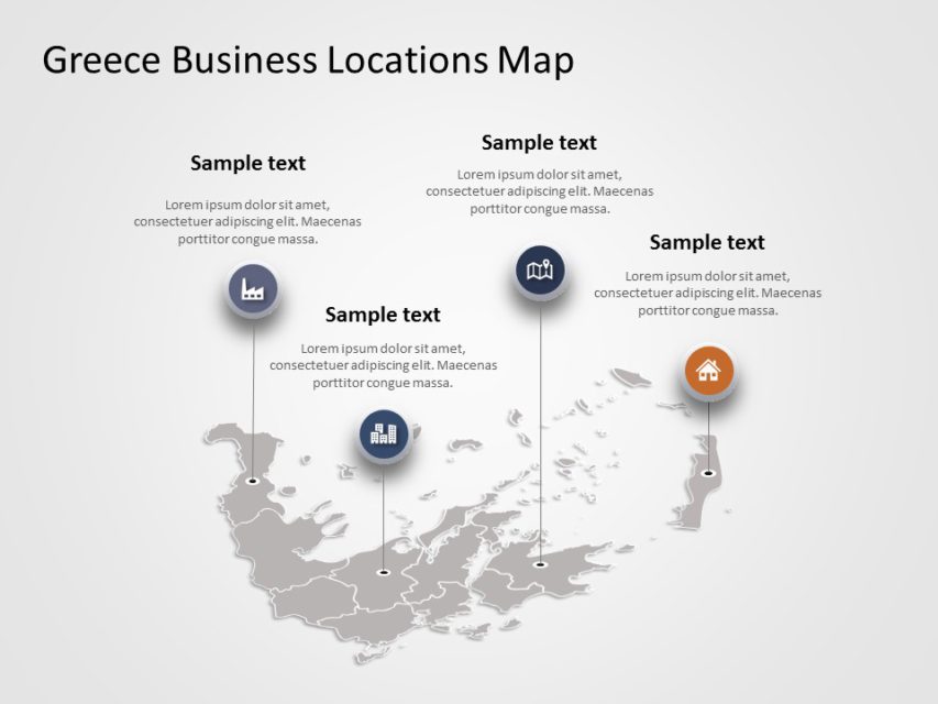 Greece Map PowerPoint Template 02 | SlideUpLift