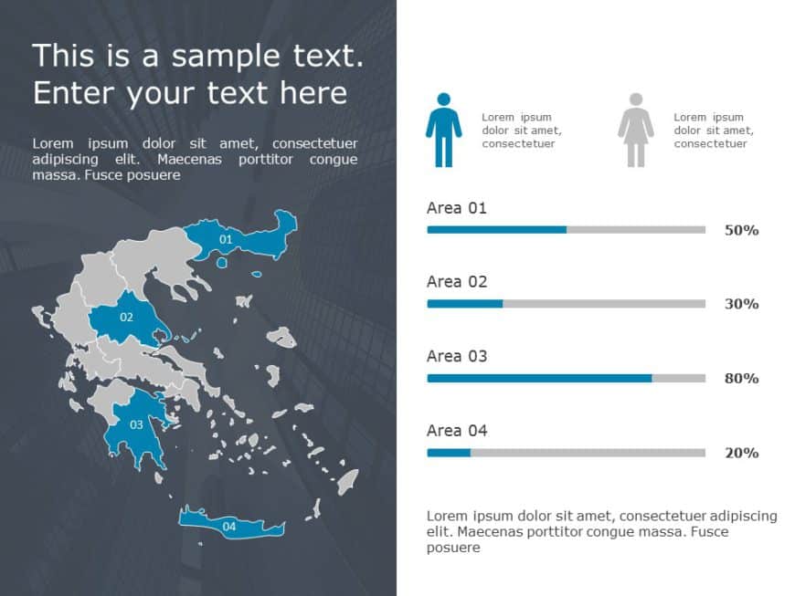 Greece Map PowerPoint Template 08 | SlideUpLift