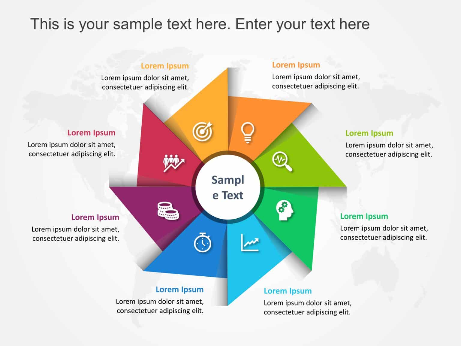 8 Steps Circle Infographic PowerPoint Template | SlideUpLift
