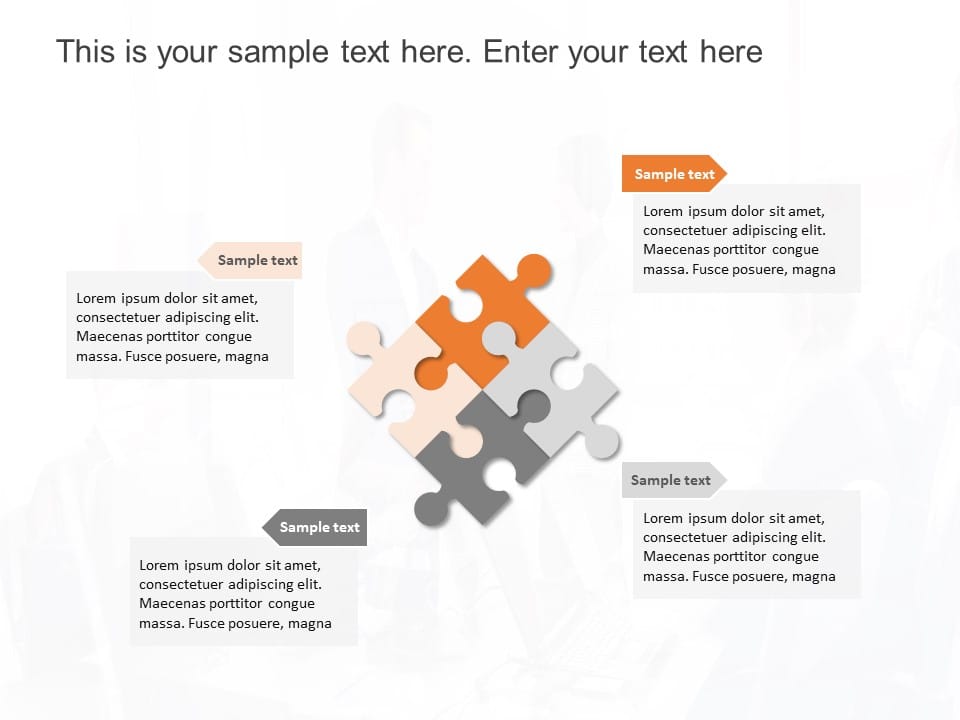 Strategy Puzzle 4 Steps Template | Puzzle Templates | SlideUpLift