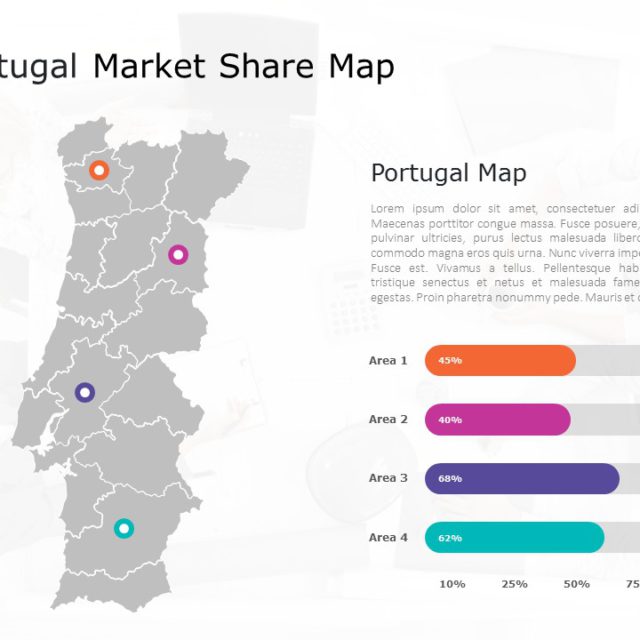 Portugal Map PowerPoint Template 05