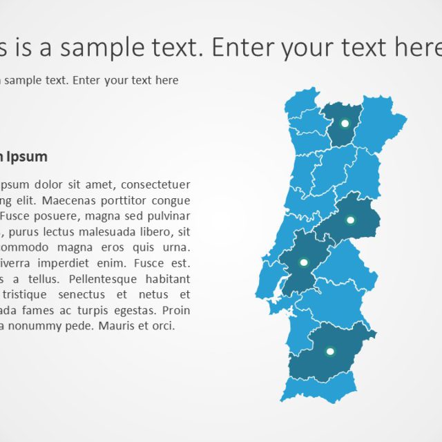 Portugal Map PowerPoint Template 07