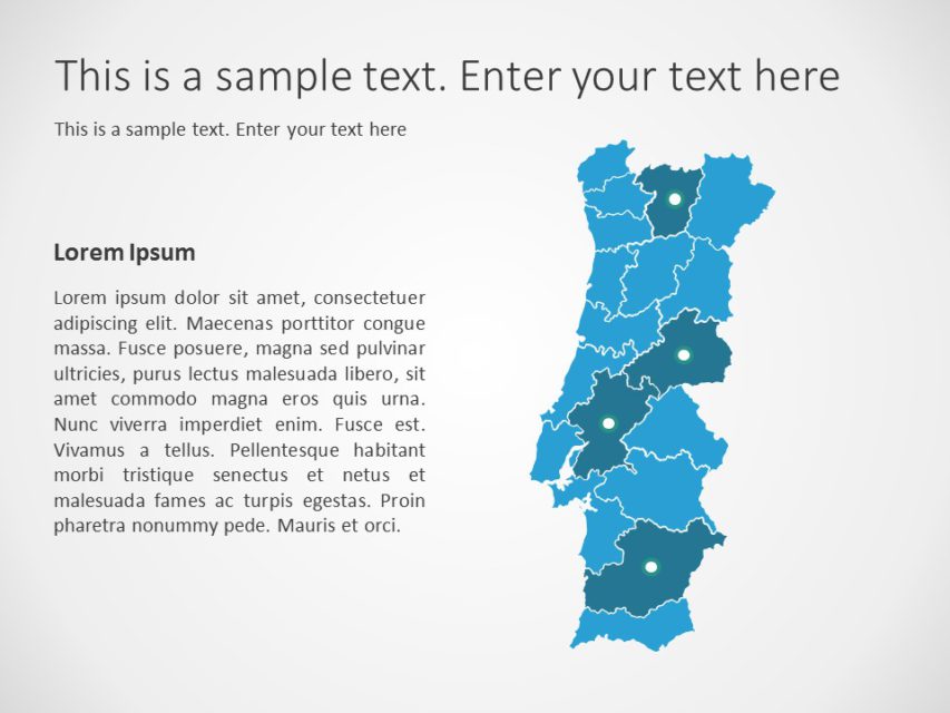 Portugal Map PowerPoint Template 06 | SlideUpLift
