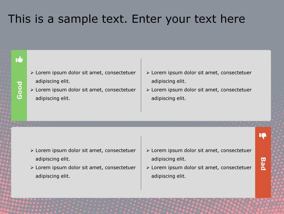 Good Bad 67 PowerPoint Template | SlideUpLift