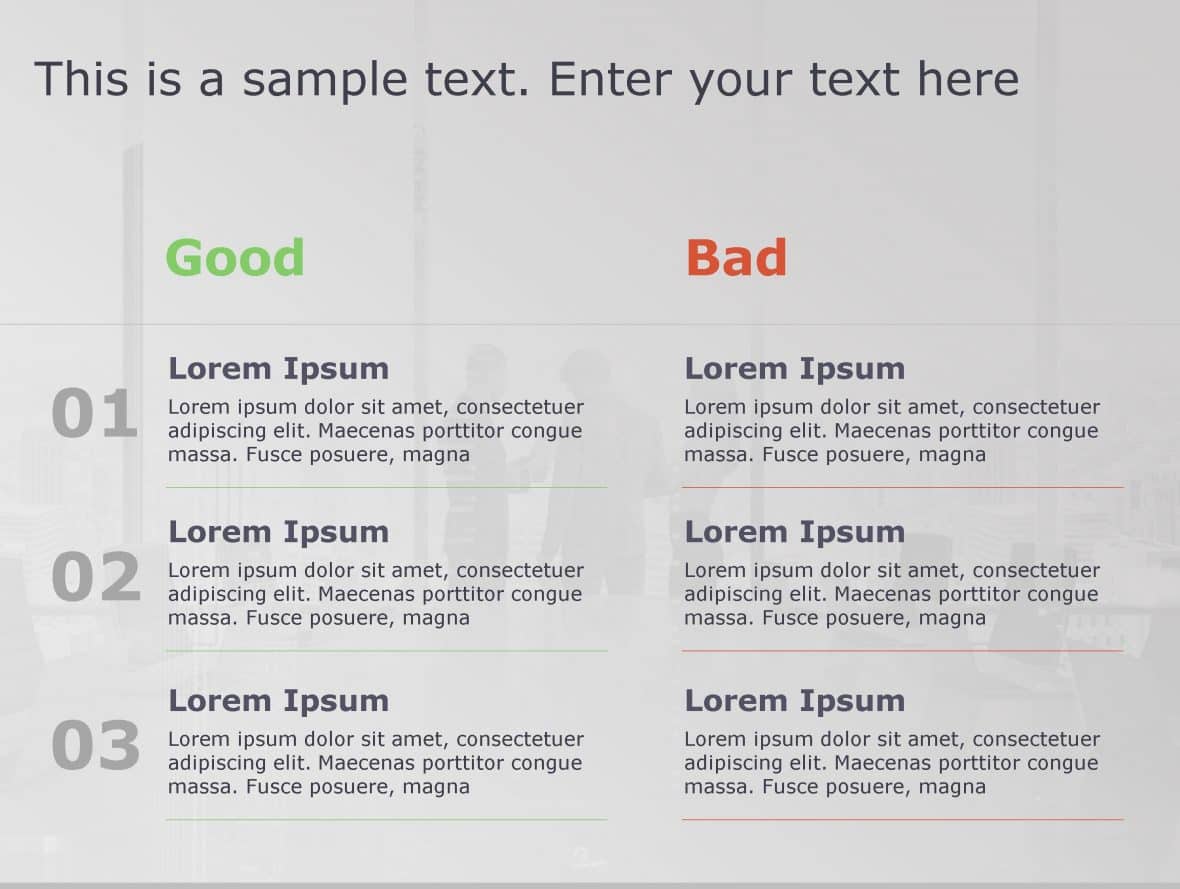 Good Bad 69 PowerPoint Template | SlideUpLift