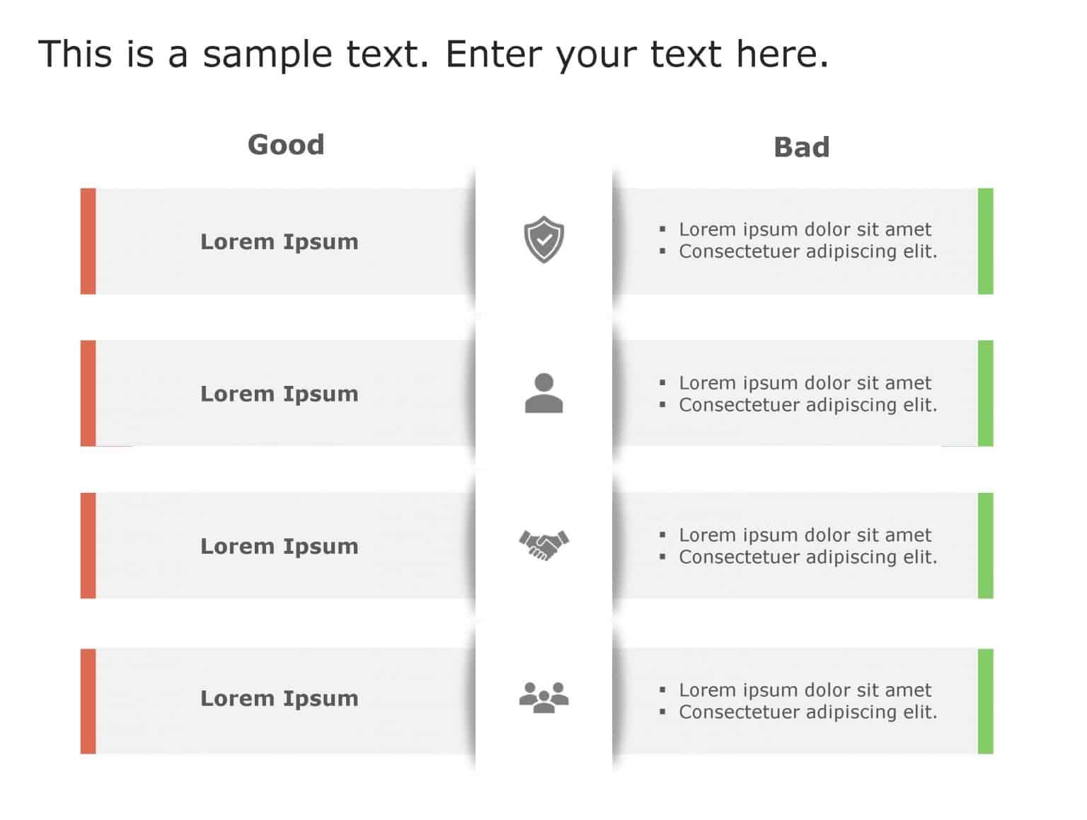 Good Bad PowerPoint Template 72 | Good Bad Templates | SlideUpLift