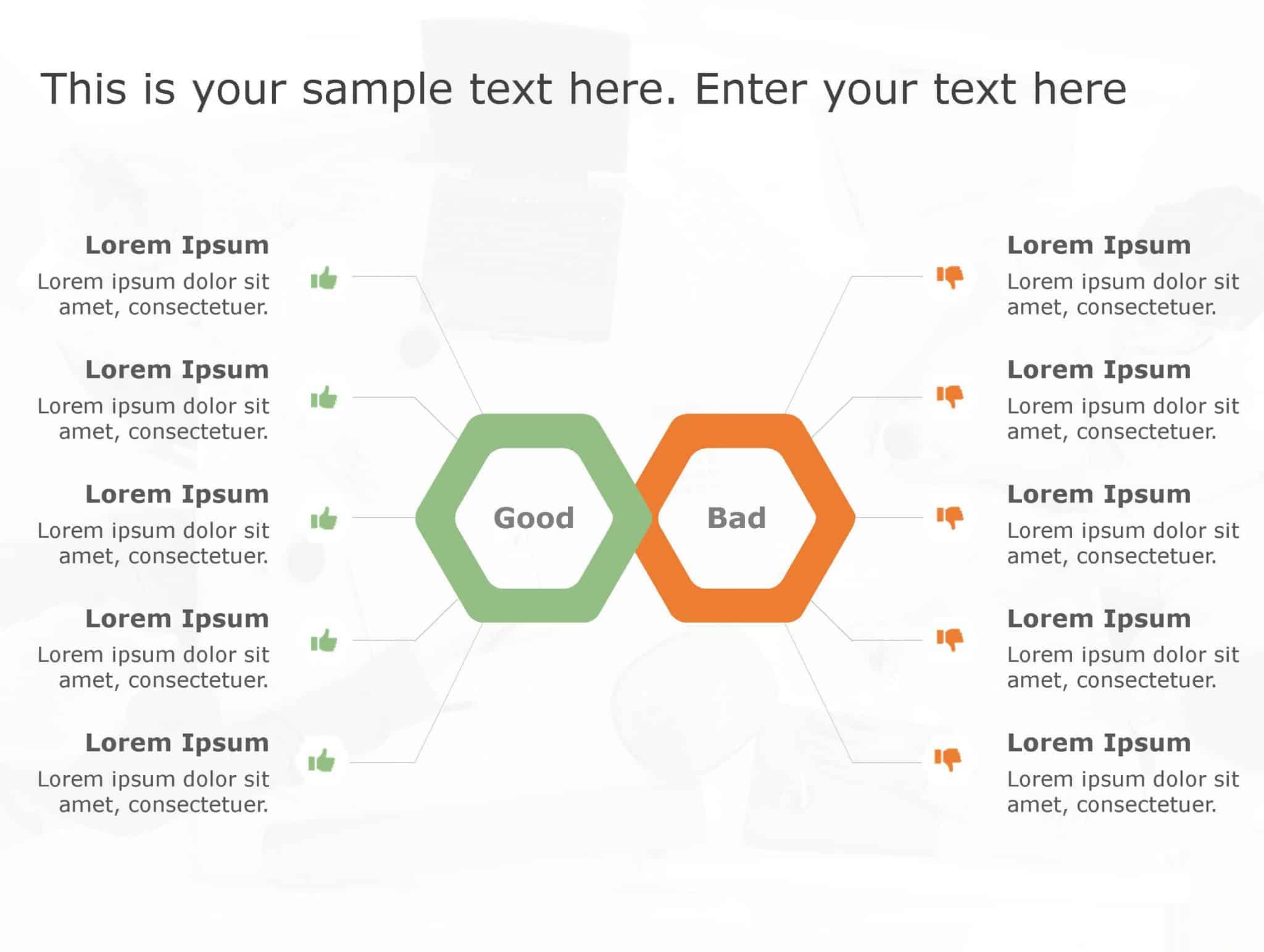 Good Bad 73 PowerPoint Template | SlideUpLift