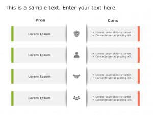 Business Case Pros And Cons PowerPoint Template | SlideUpLift
