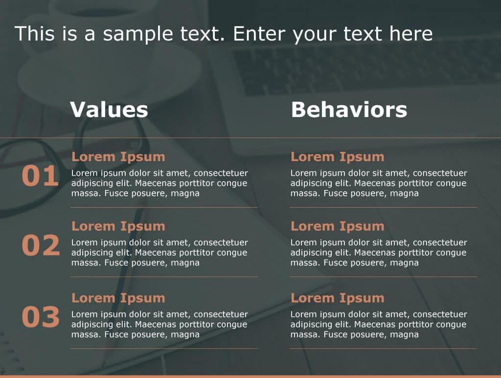 Values Behaviours 183 PowerPoint Template
