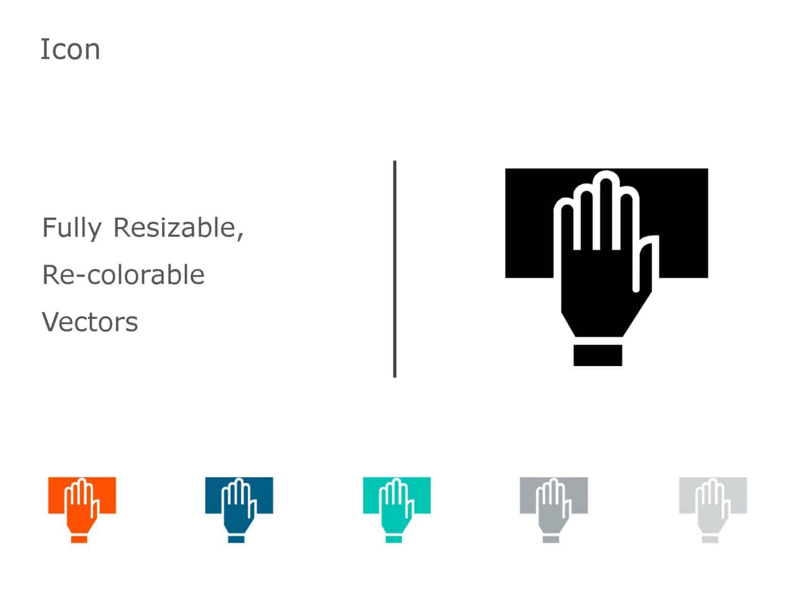 HAND PowerPoint Icon 01 | Hand Templates | SlideUpLift