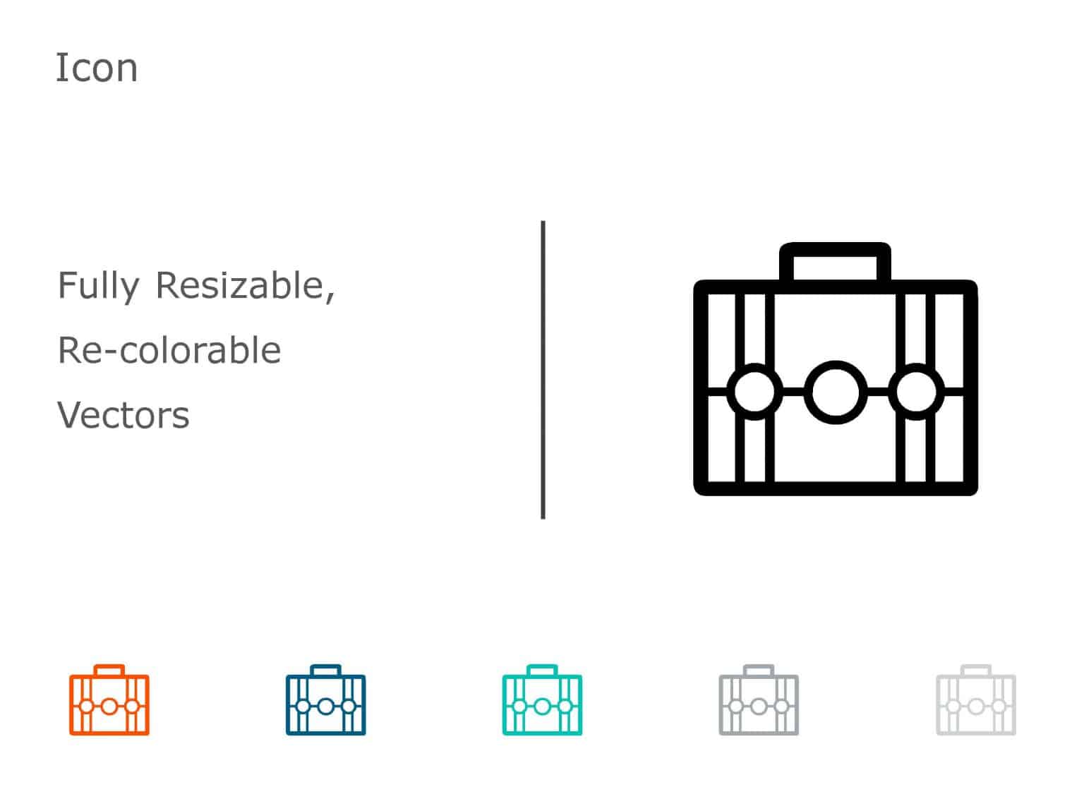Briefcase Business PowerPoint Icon 04 | Briefcase Templates | SlideUpLift