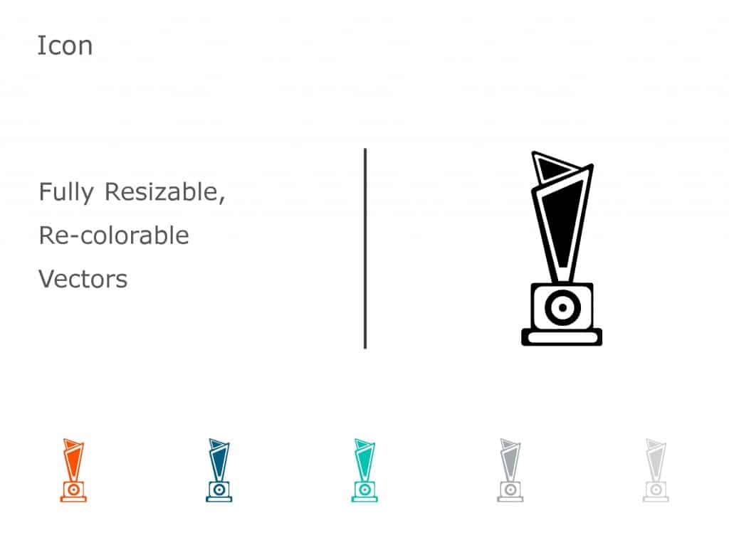 Trophy Achievements Icon 12 PowerPoint Template